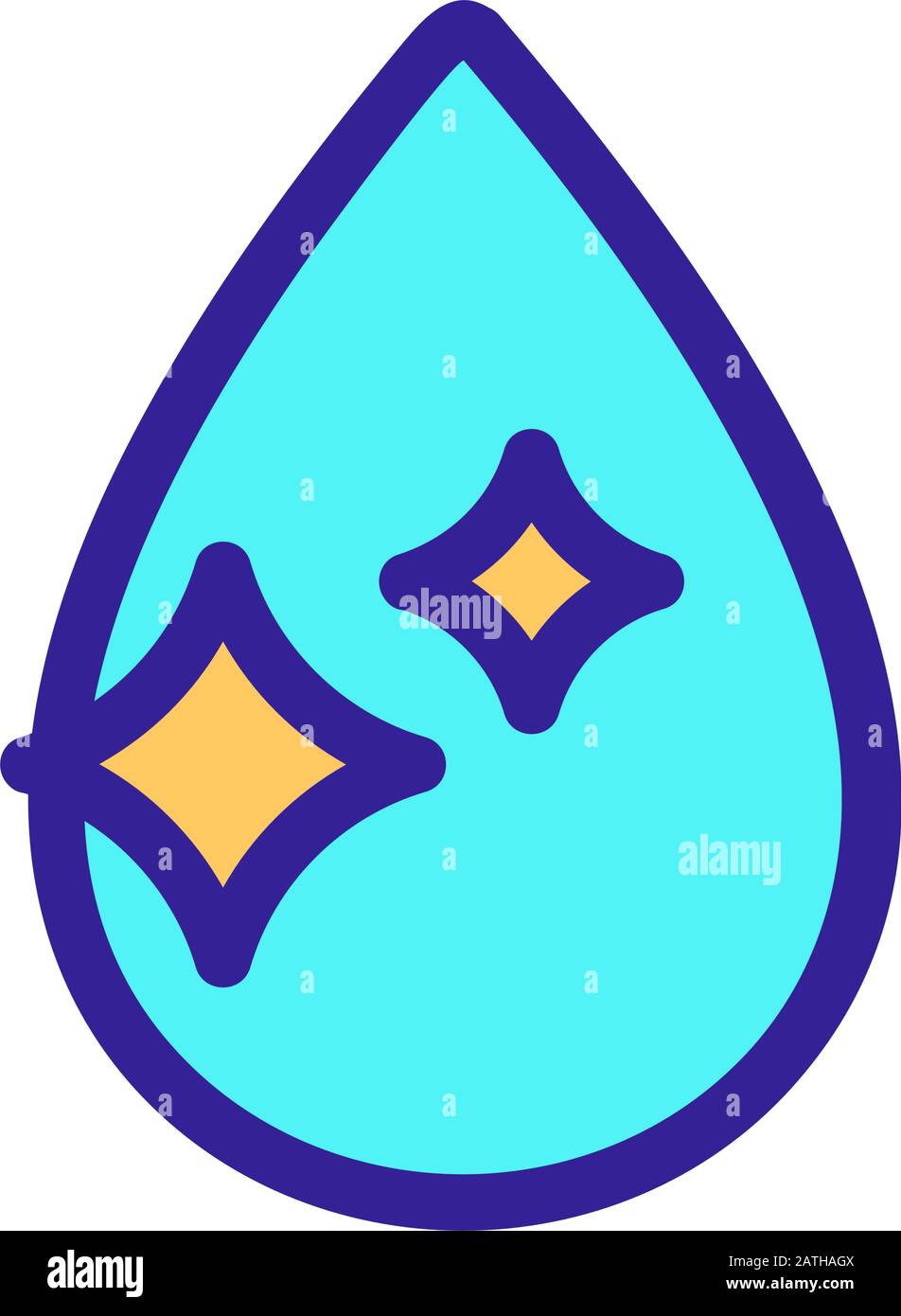 drinking water icon vector. Isolated contour symbol illustration Stock ...