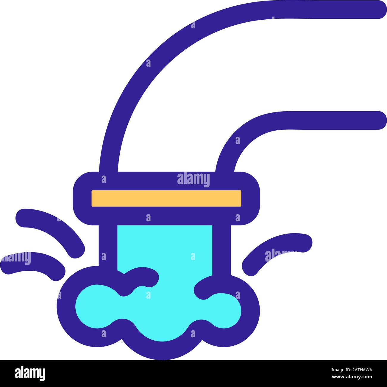 Jet water icon vector. Isolated contour symbol illustration Stock ...