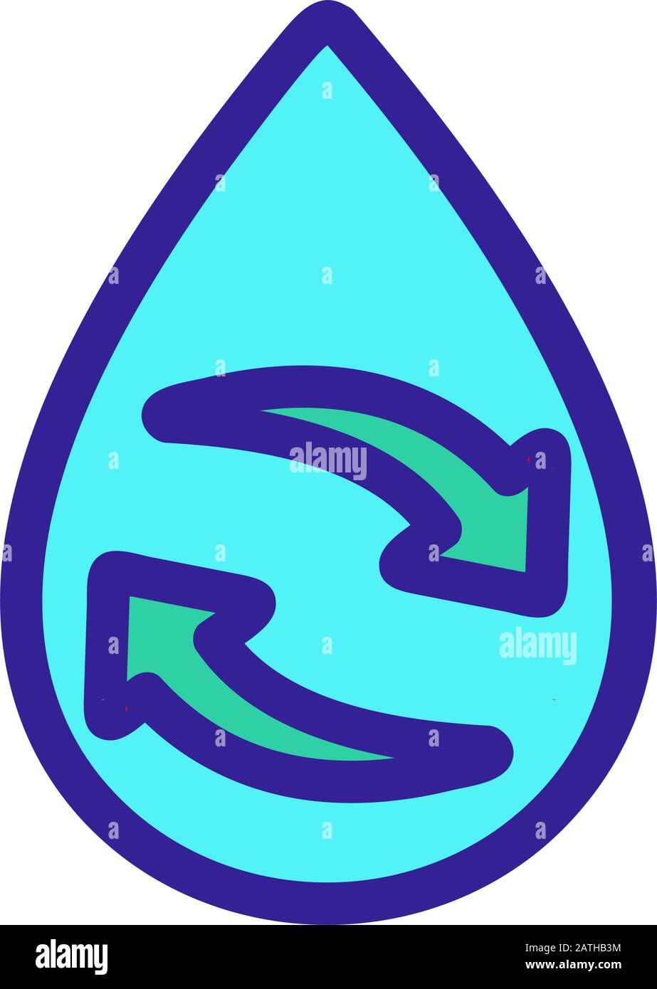 purified water icon vector. Isolated contour symbol illustration Stock ...