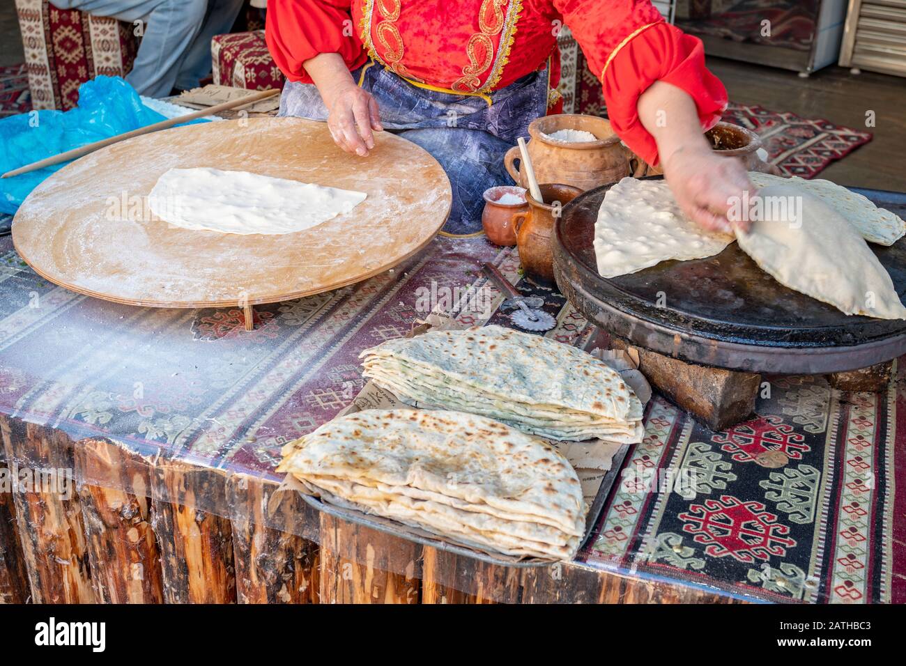 Tasty qutab azerbaijani meal hi-res stock photography and images - Alamy