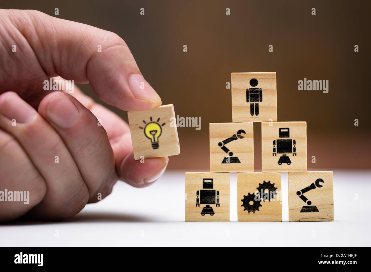 Concept image for science and research, automation in industry Stock ...