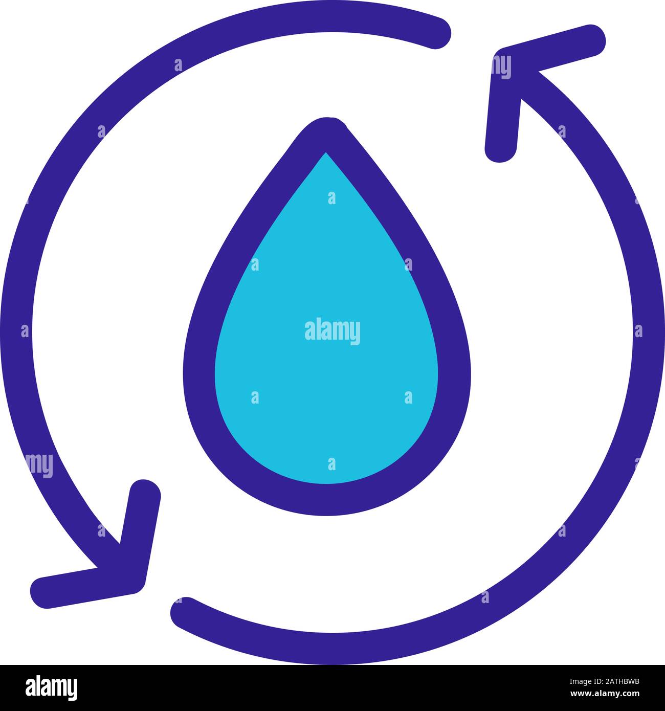 Water purification icon vector. Isolated contour symbol illustration ...