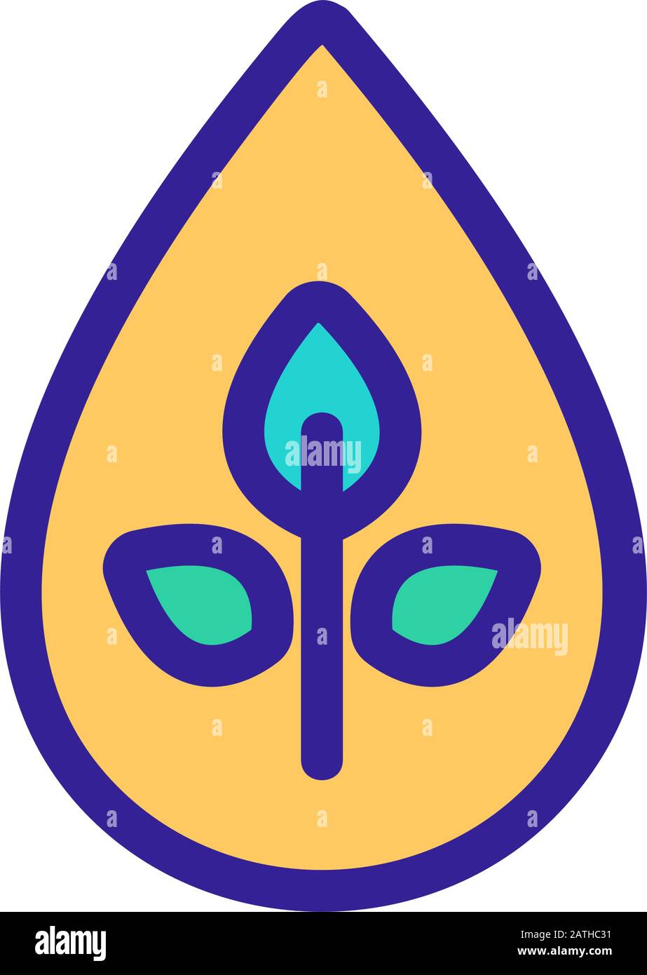 Pure water and icon vector. Isolated contour symbol illustration Stock ...