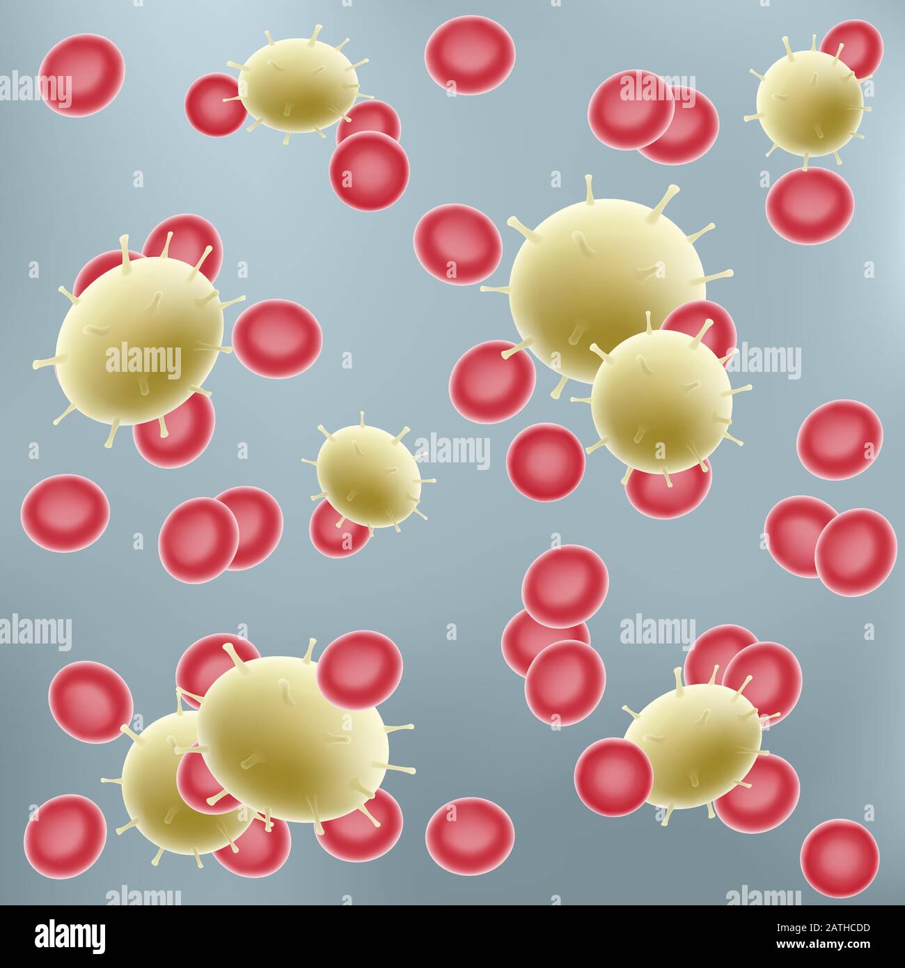 Virus under microscope bacteria Stock Vector Images - Alamy