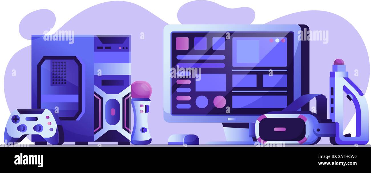 Vr gaming banner virtual Cut Out Stock Images & Pictures - Alamy