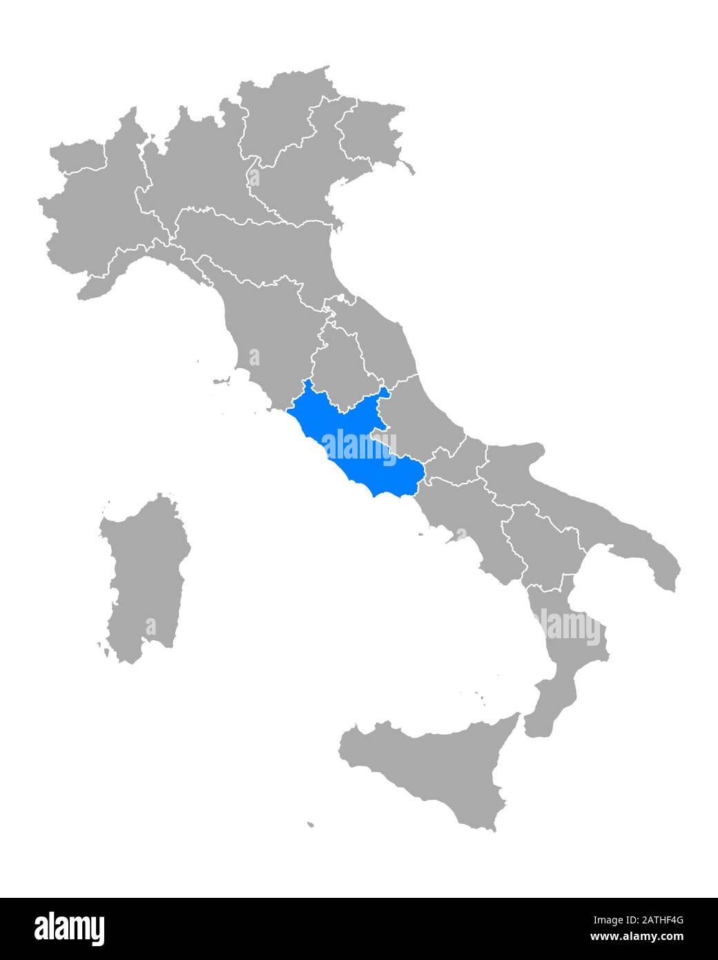 Map of Lazio in Italy Stock Photo - Alamy