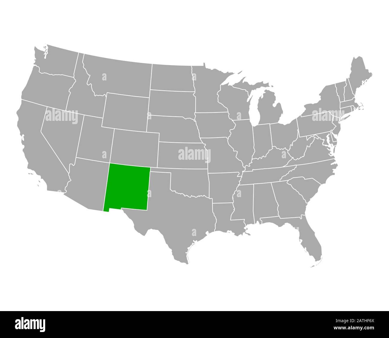 Map of New Mexico in USA Stock Photo - Alamy