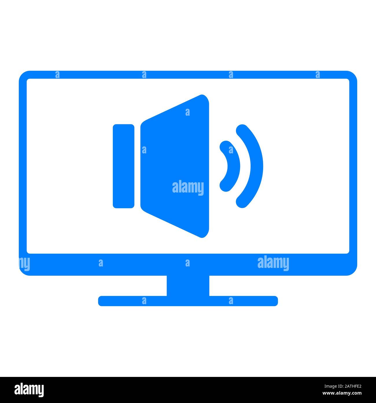 Speaker and screen Stock Photo - Alamy