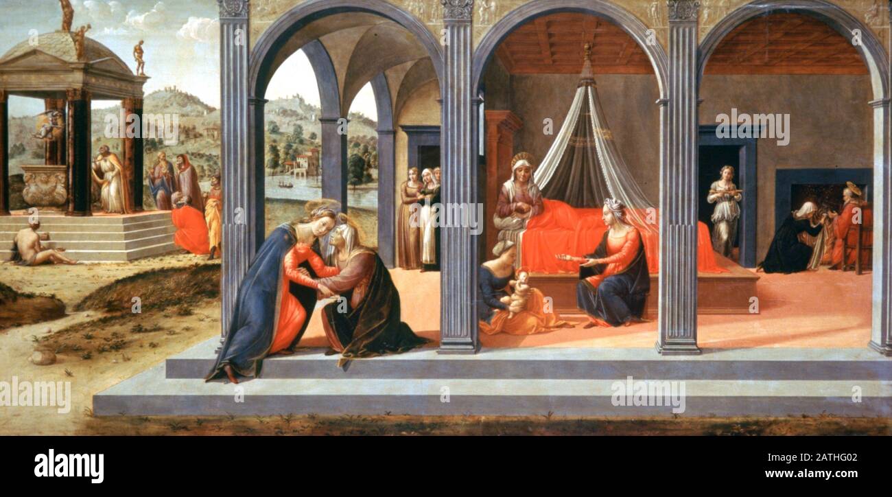 Francesco Granacci. Scenes from the Life of Saint John the Baptist ...