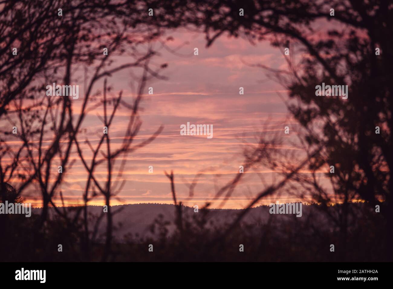 pink Sunset or sunrise background with colorful clouds Stock Photo - Alamy