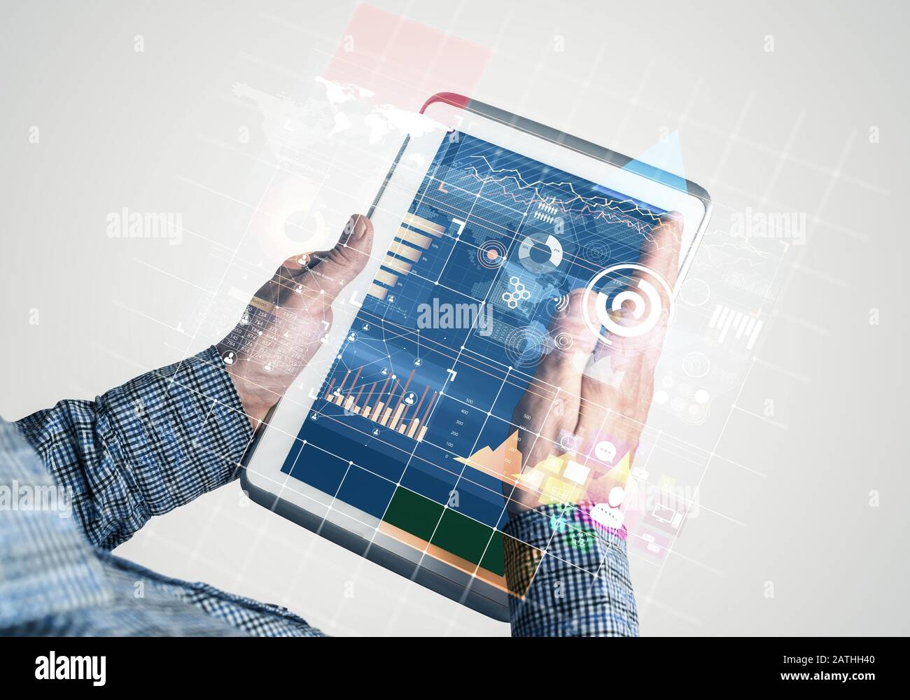 Concept of global connection and interaction interface on notebook ...