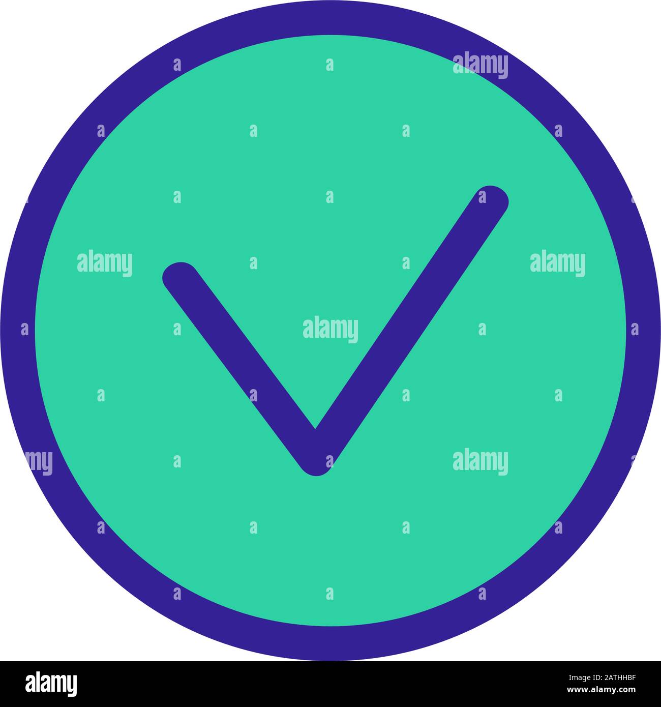 Sign approved vector icon. Isolated contour symbol illustration Stock ...