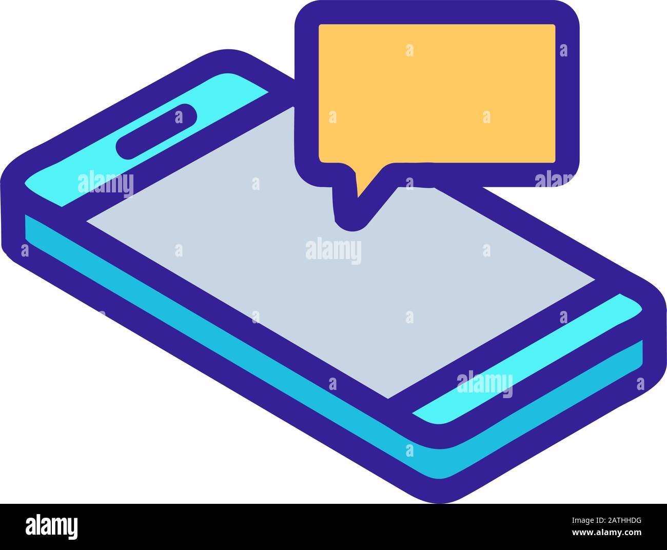Incoming message icon vector. Isolated contour symbol illustration ...