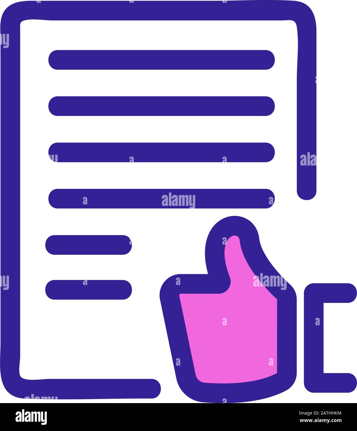 The text is approved by the vector icon. Isolated contour symbol ...