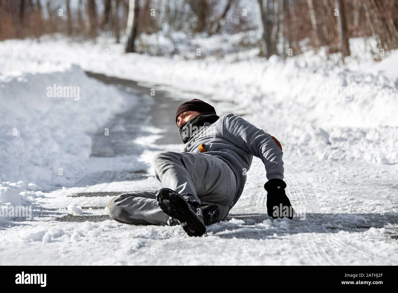 Man lying on ground fall hi-res stock photography and images - Alamy