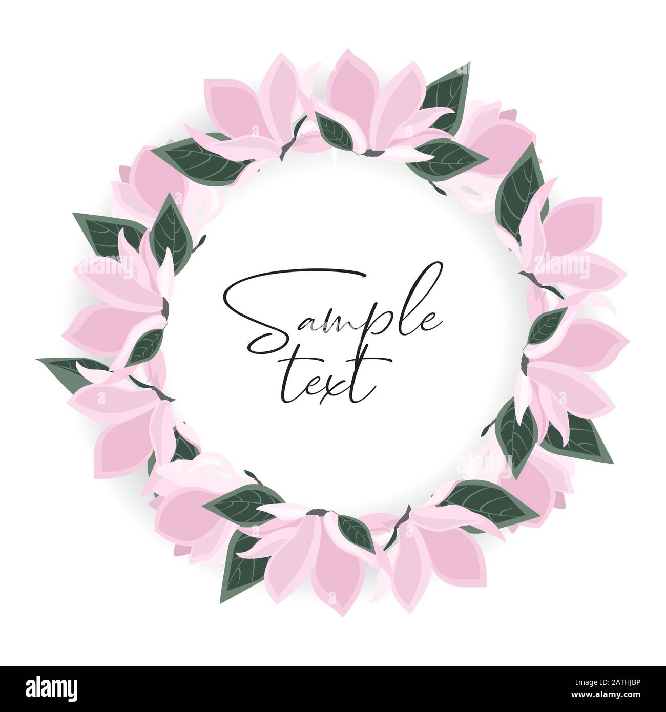 Magnolia tree flowers blooming Stock Vector Images - Alamy