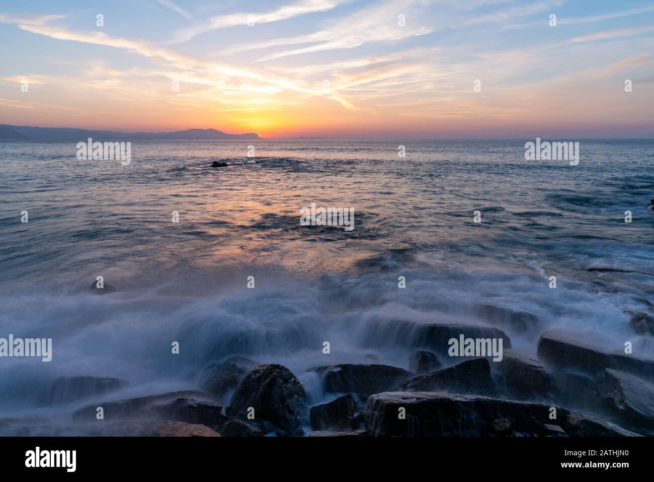 Summer nightfall on the beach hi-res stock photography and images - Alamy