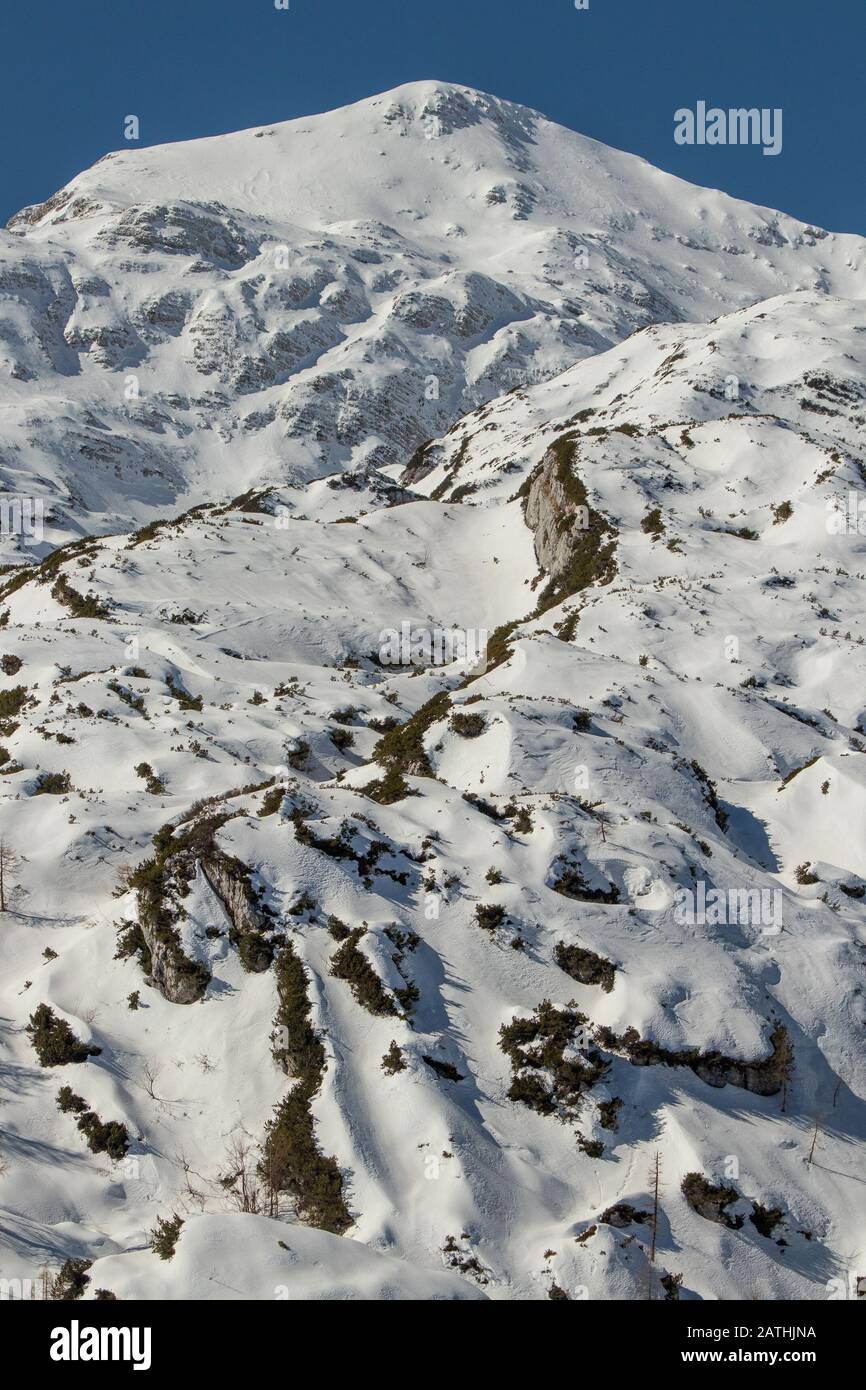 Plateau Komna winter time Bohinj Stock Photo - Alamy