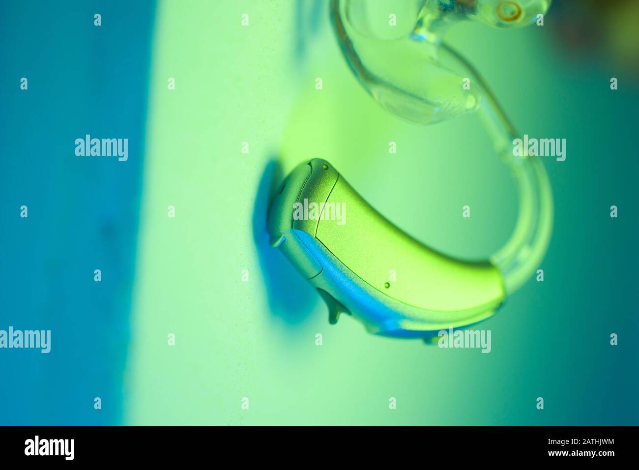 Modern digital hearing aid for deafness and deaf people Stock Photo - Alamy