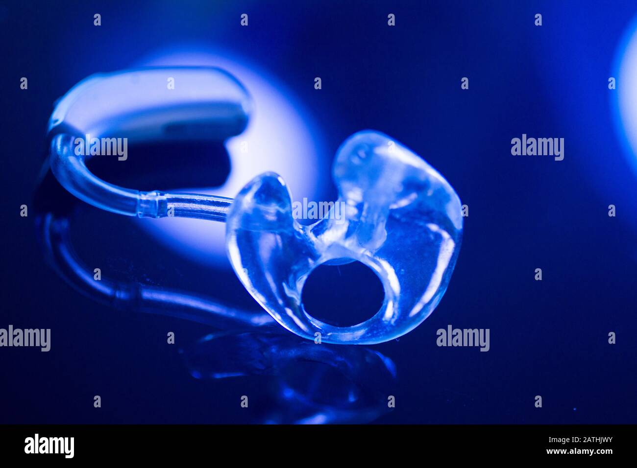 Modern digital hearing aid for deafness and deaf people Stock Photo - Alamy