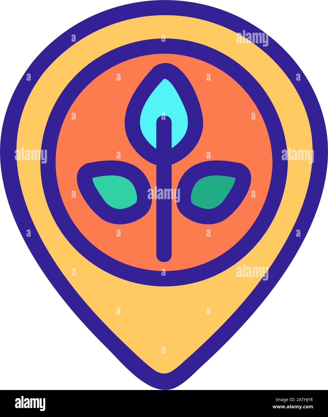 smart farm icon vector. Isolated contour symbol illustration Stock ...