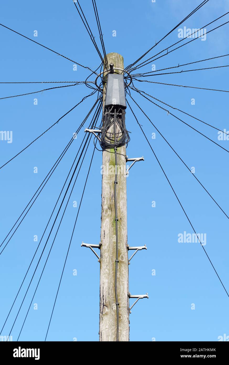 Telephone pole blue box hi-res stock photography and images - Alamy