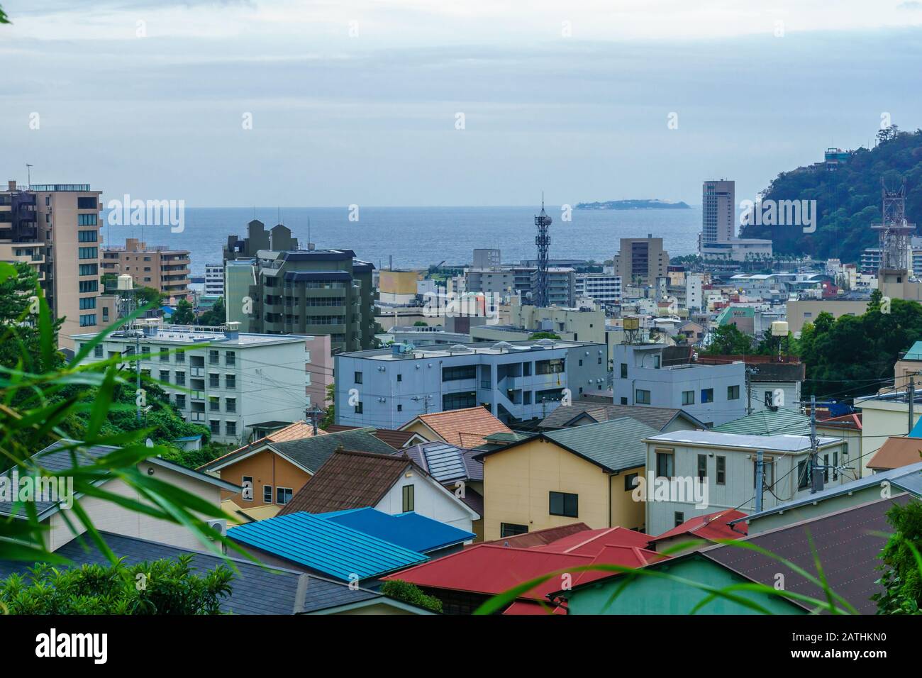 Sunset view of the city, in Atami, Izu Peninsula, Japan Stock Photo - Alamy