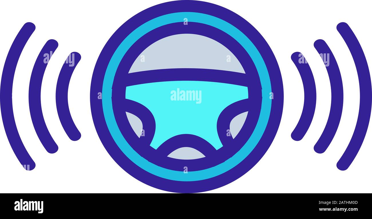 Smart car icon vector. Isolated contour symbol illustration Stock ...