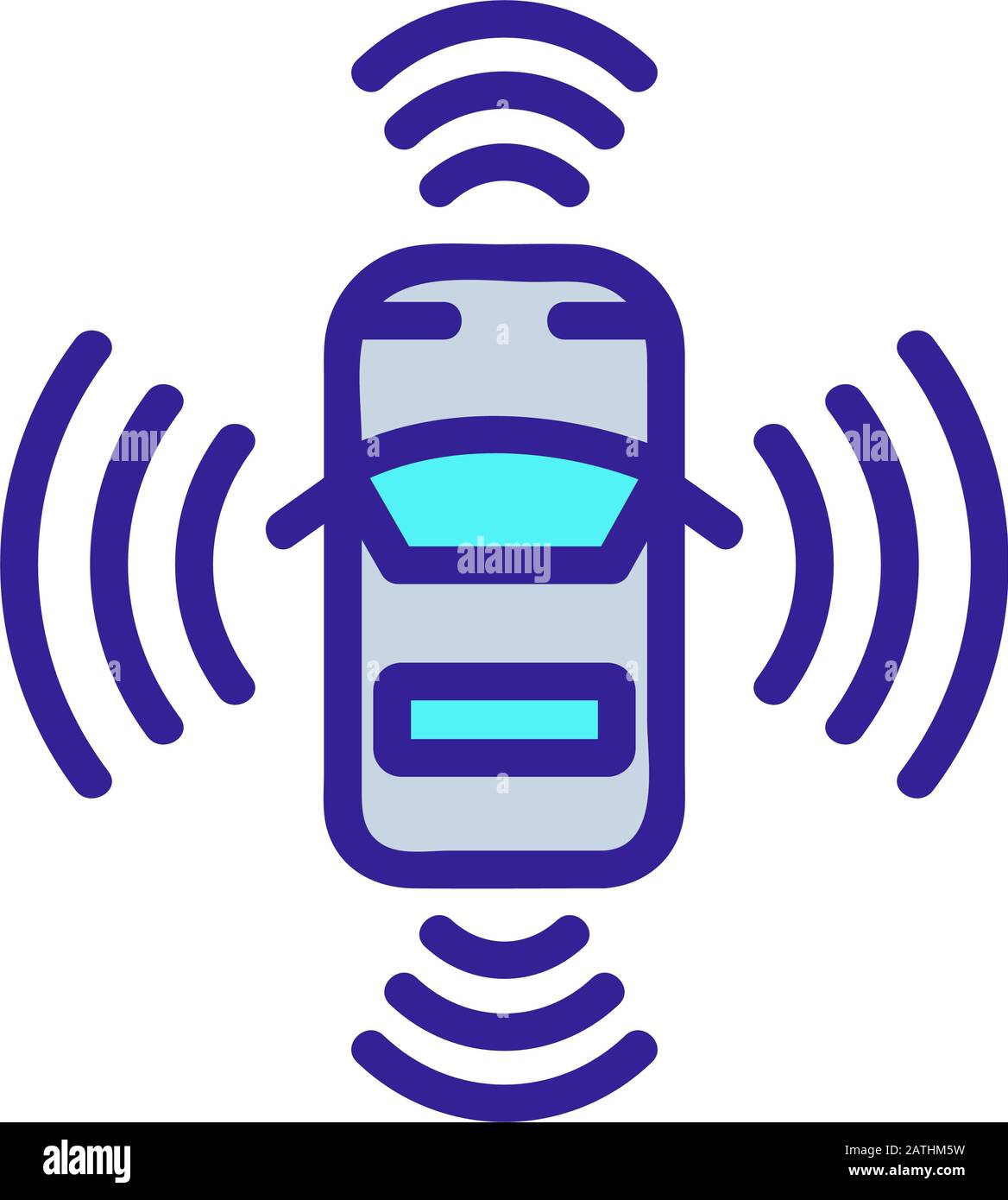 Smart car icon vector. Isolated contour symbol illustration Stock ...