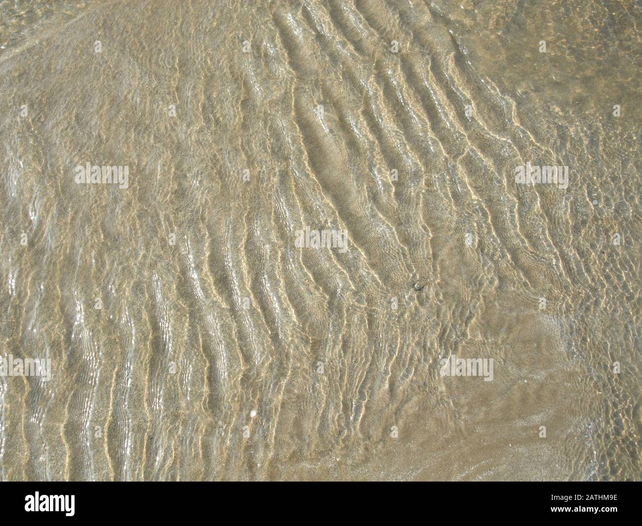 Water flowing over sand forming pattern Stock Photo - Alamy