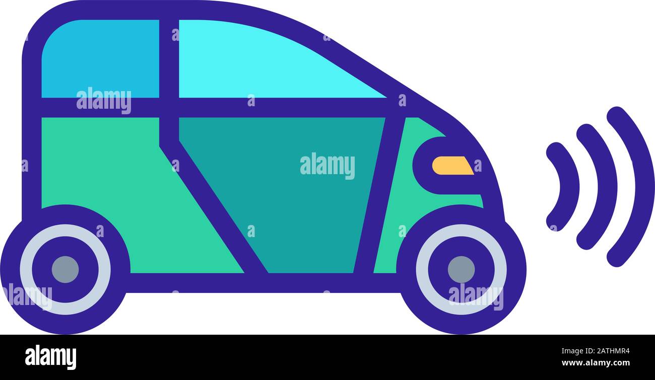Smart car icon vector. Isolated contour symbol illustration Stock ...