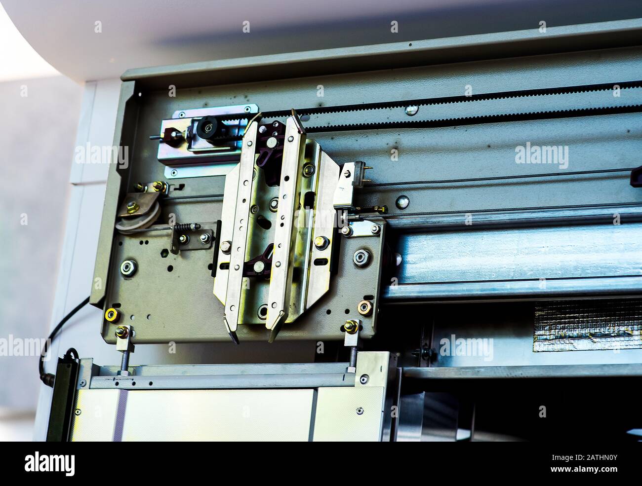 Elevator Installation, Lift Technician Installing a Modern Elevator ...