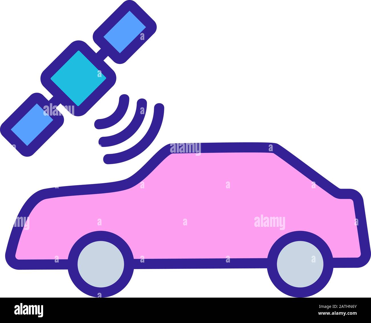 Smart car icon vector. Isolated contour symbol illustration Stock ...