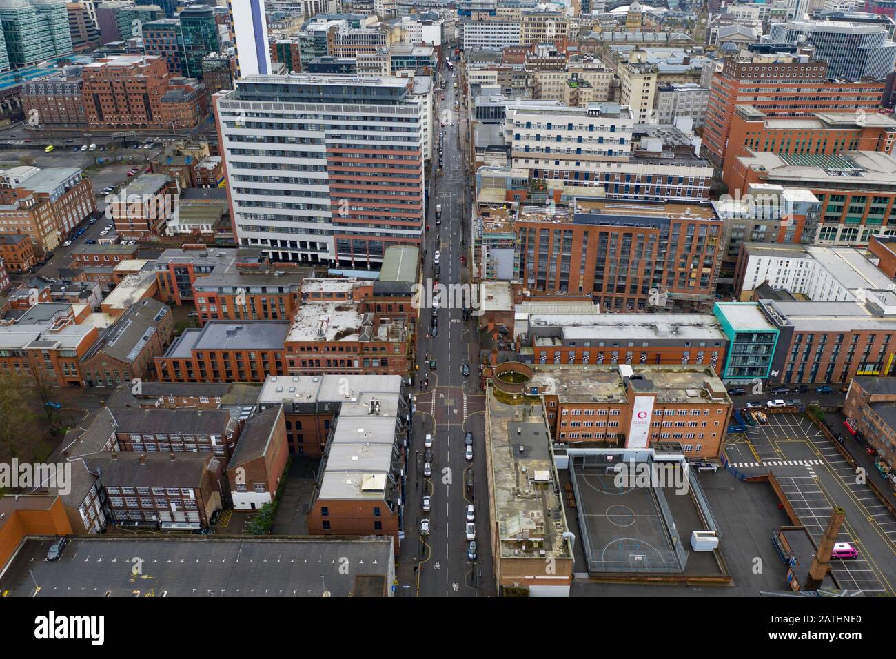 An aerial view of birmingham city centre hi-res stock photography and ...