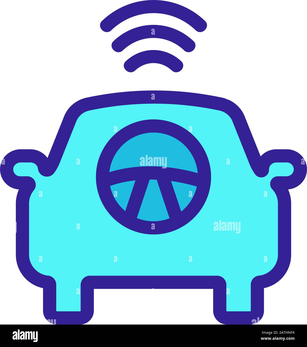 Smart car icon vector. Isolated contour symbol illustration Stock ...