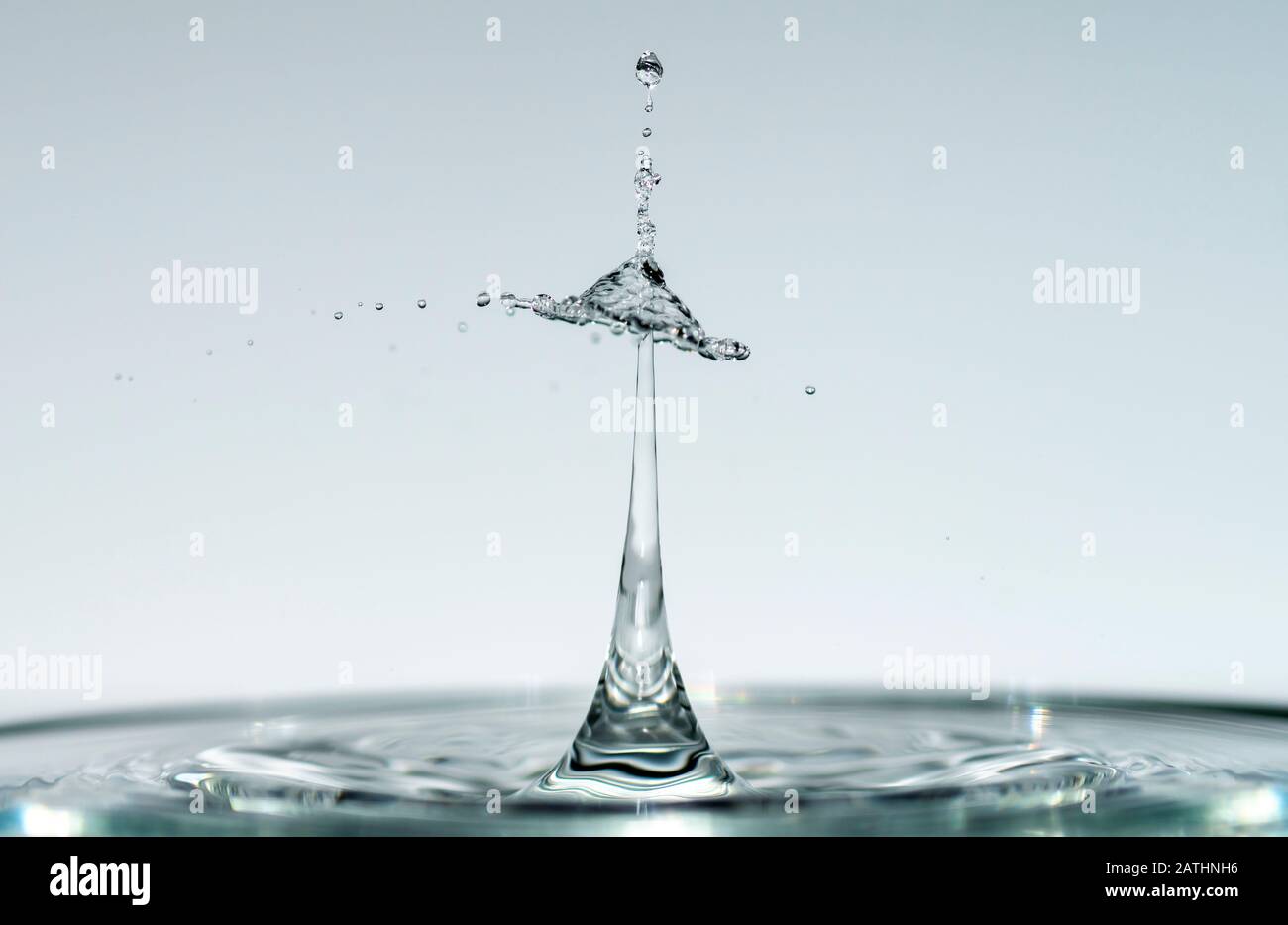 Water drops form mesmerizing transparent sculptures when falling into ...
