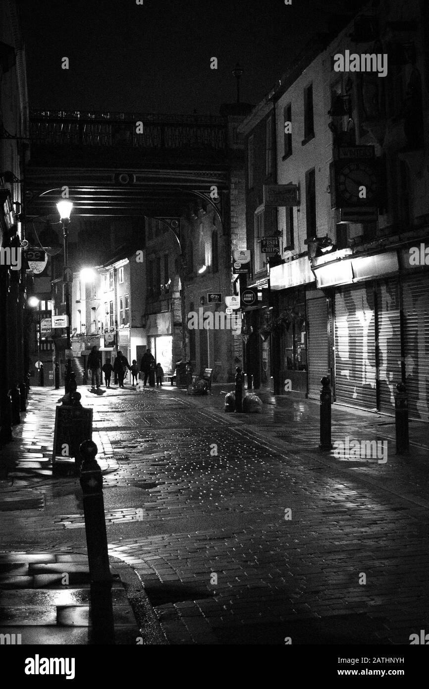 Stockport Underbank at Night Stock Photo - Alamy
