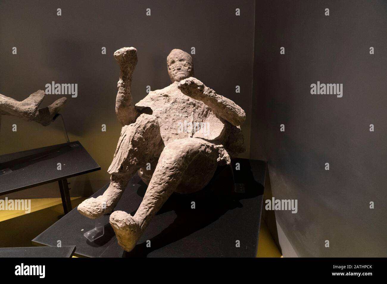 pompei ancient ruins buried corpse body statue detail Stock Photo - Alamy