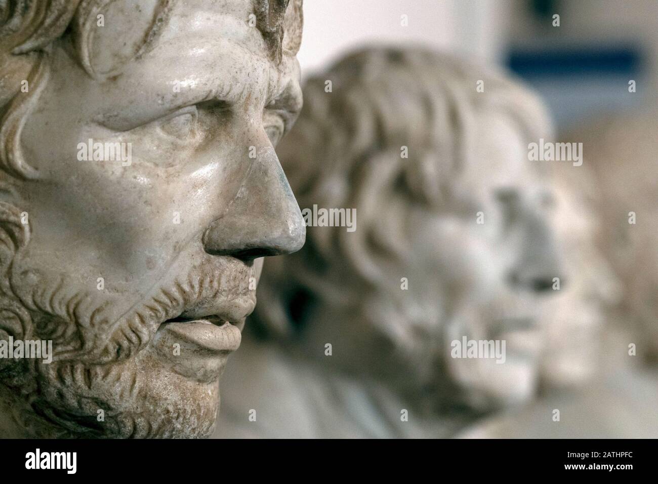 old roman marble statue detail Stock Photo - Alamy