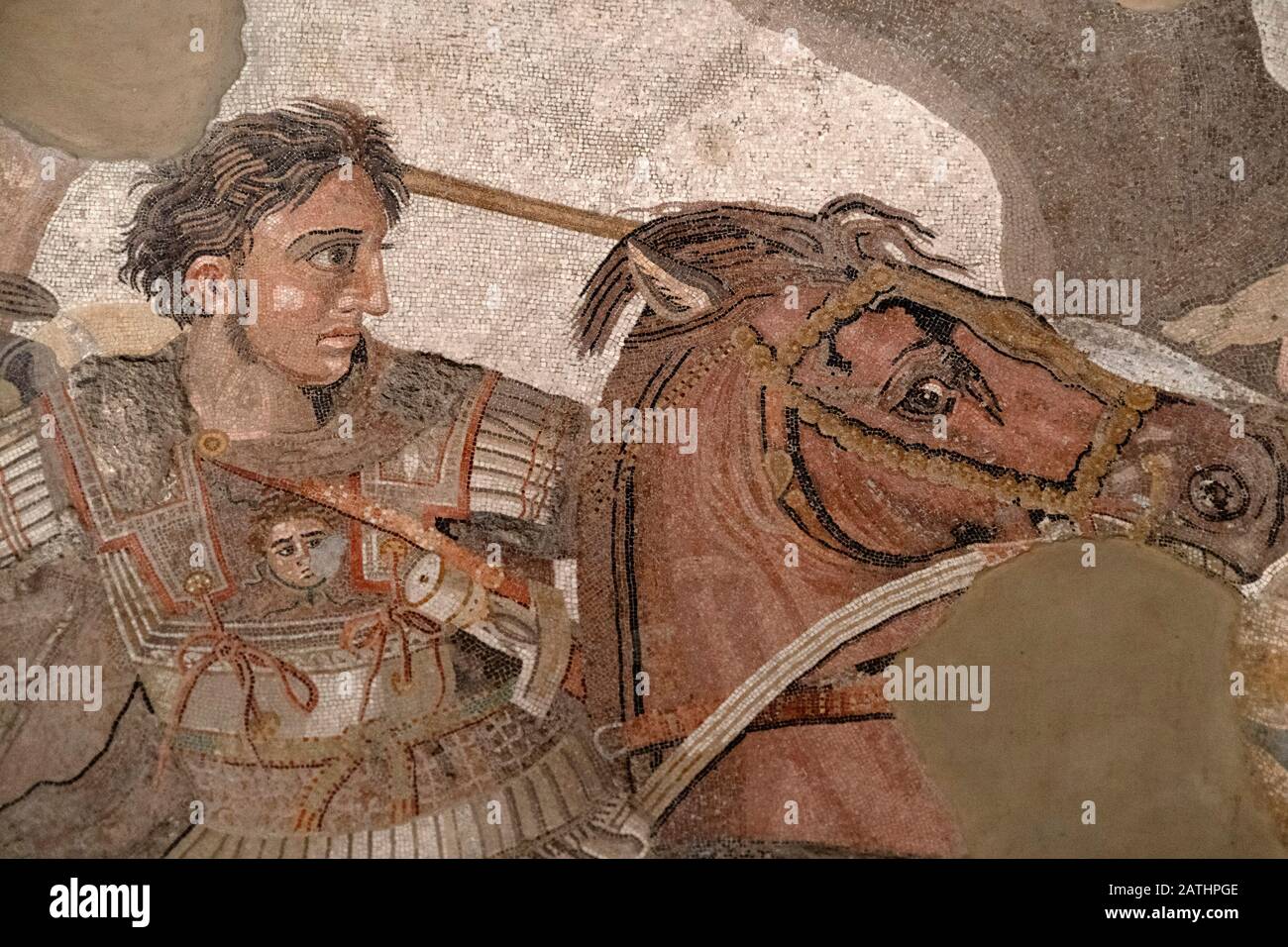 pompei ancient ruins paintings and mosaic Stock Photo - Alamy