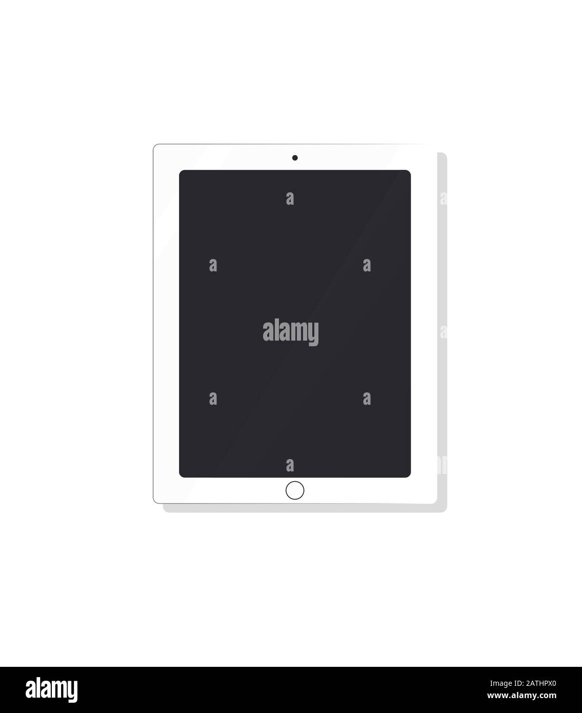 Tablet device, touchscreen pad. smart technology. Vector graphic ...