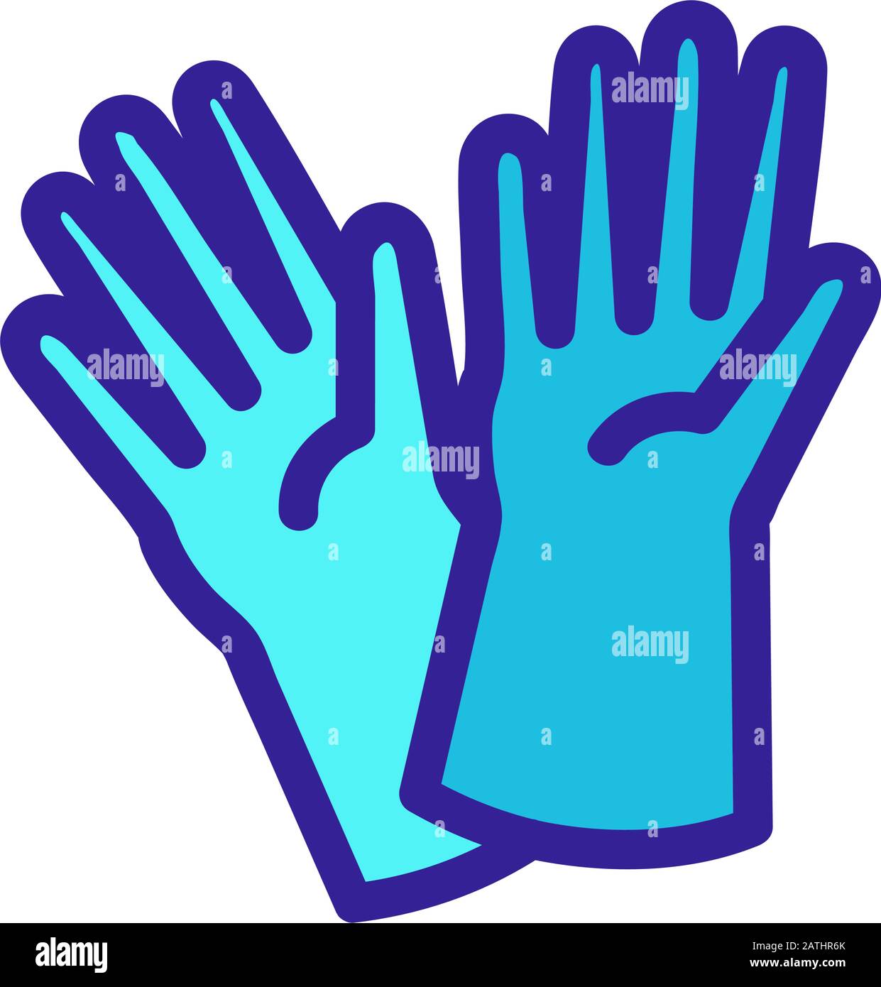 rubber gloves icon vector. Isolated contour symbol illustration Stock Vector Image & Art - Alamy