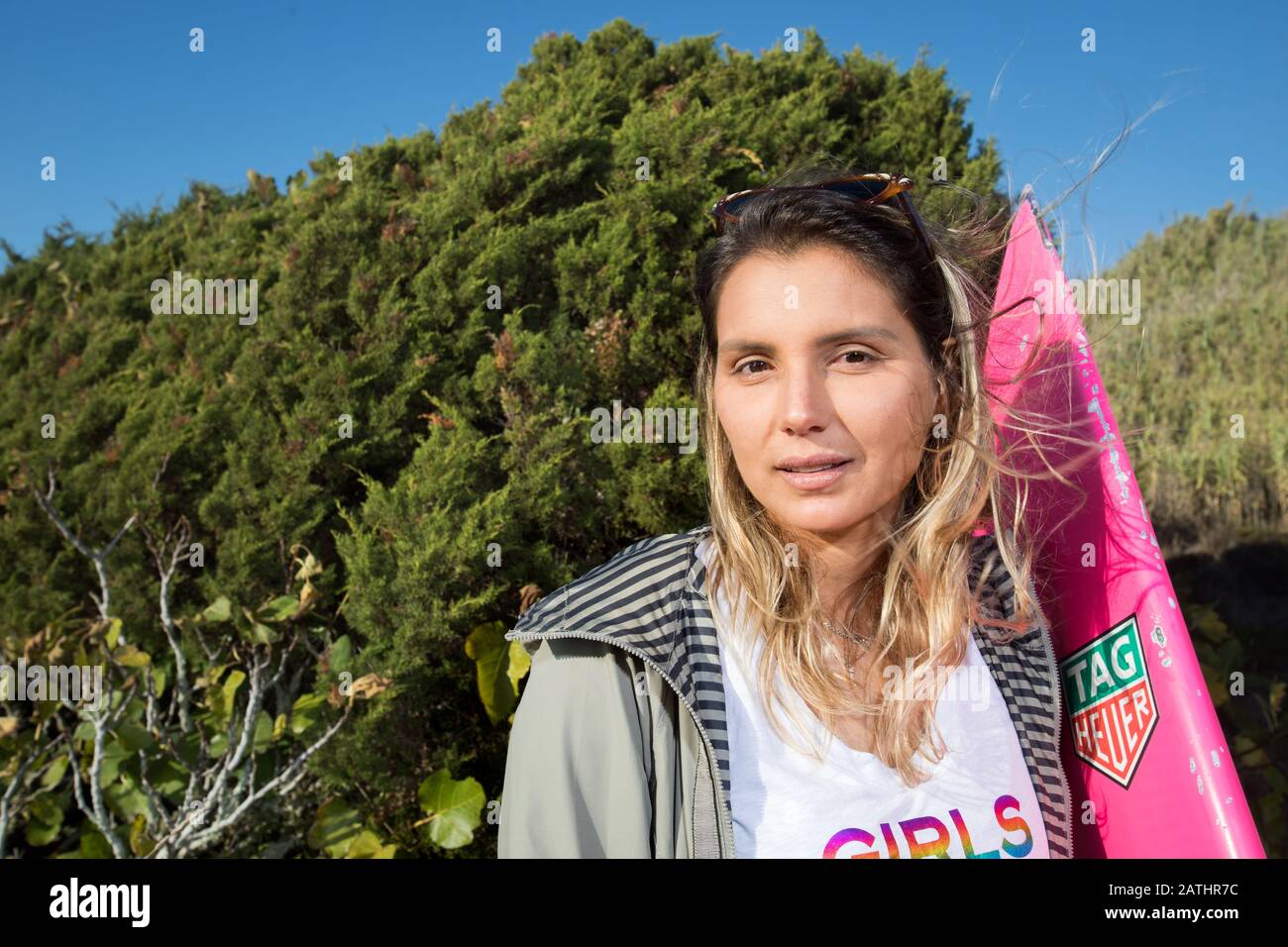 Brazilian surfer Maya Gabeira at Nazaré, Portugal Stock Photo - Alamy