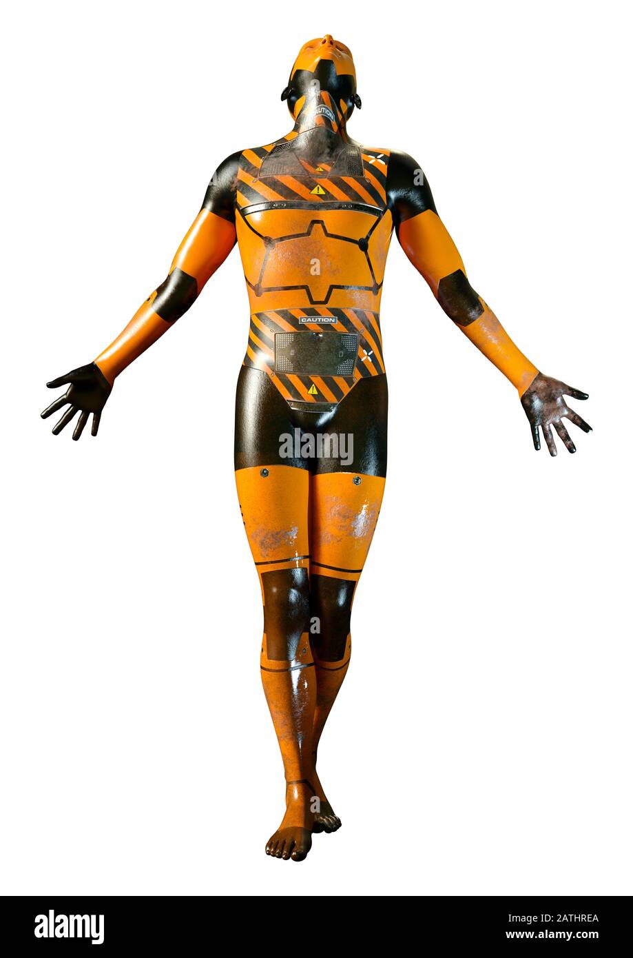 3D rendering of a male robot isolated on white background Stock Photo ...