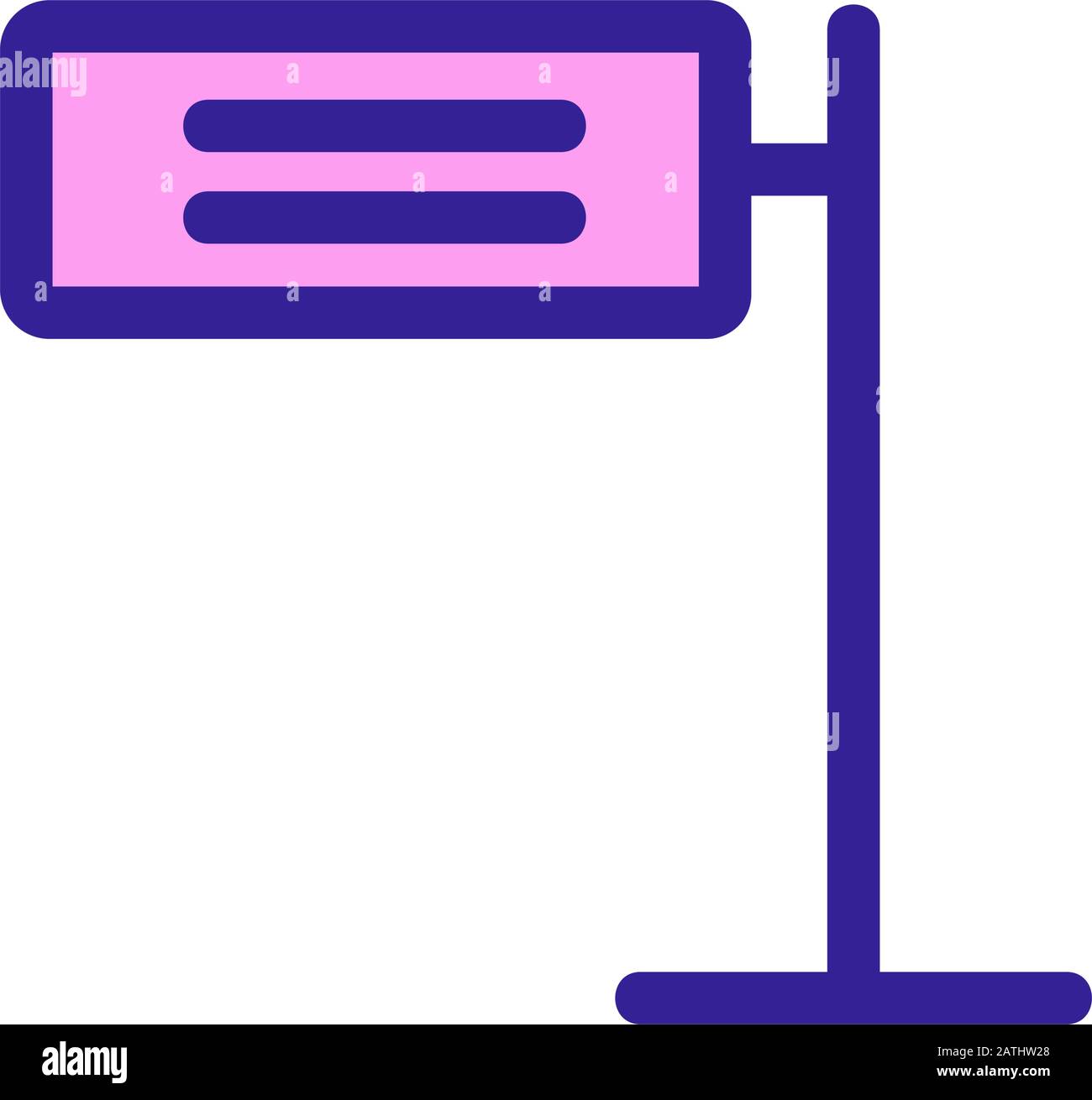 Advertising banner icon vector. Isolated contour symbol illustration ...