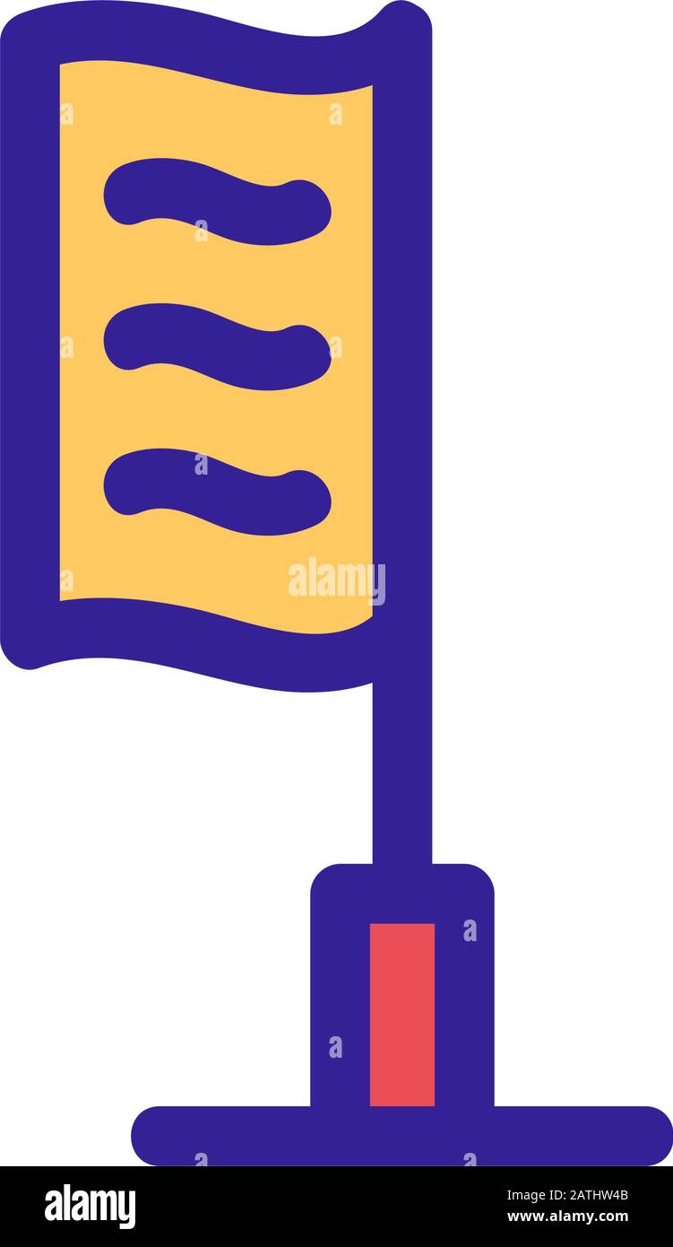 Advertising banner icon vector. Isolated contour symbol illustration ...
