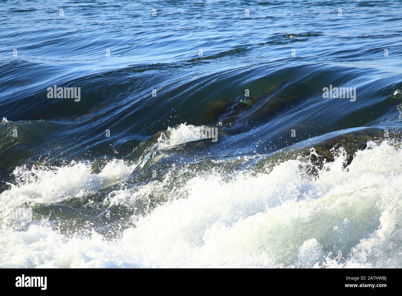 Water splashing in fast river flow Stock Photo - Alamy