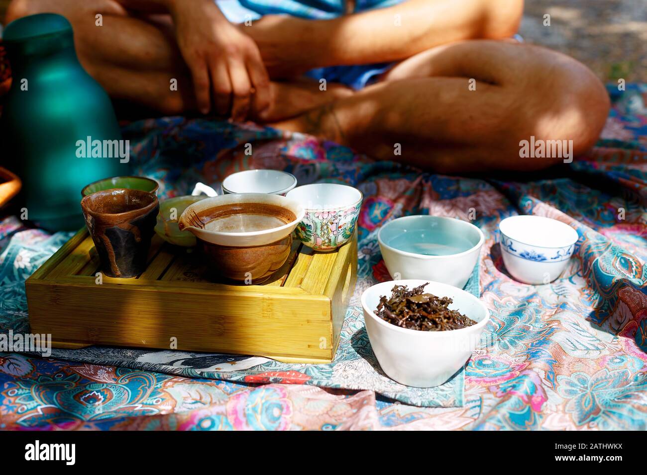 Tea set for tea ceremony. Tea ritual Stock Photo - Alamy