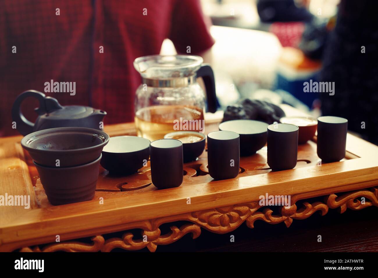 Tea set for tea ceremony. Tea ritual Stock Photo - Alamy