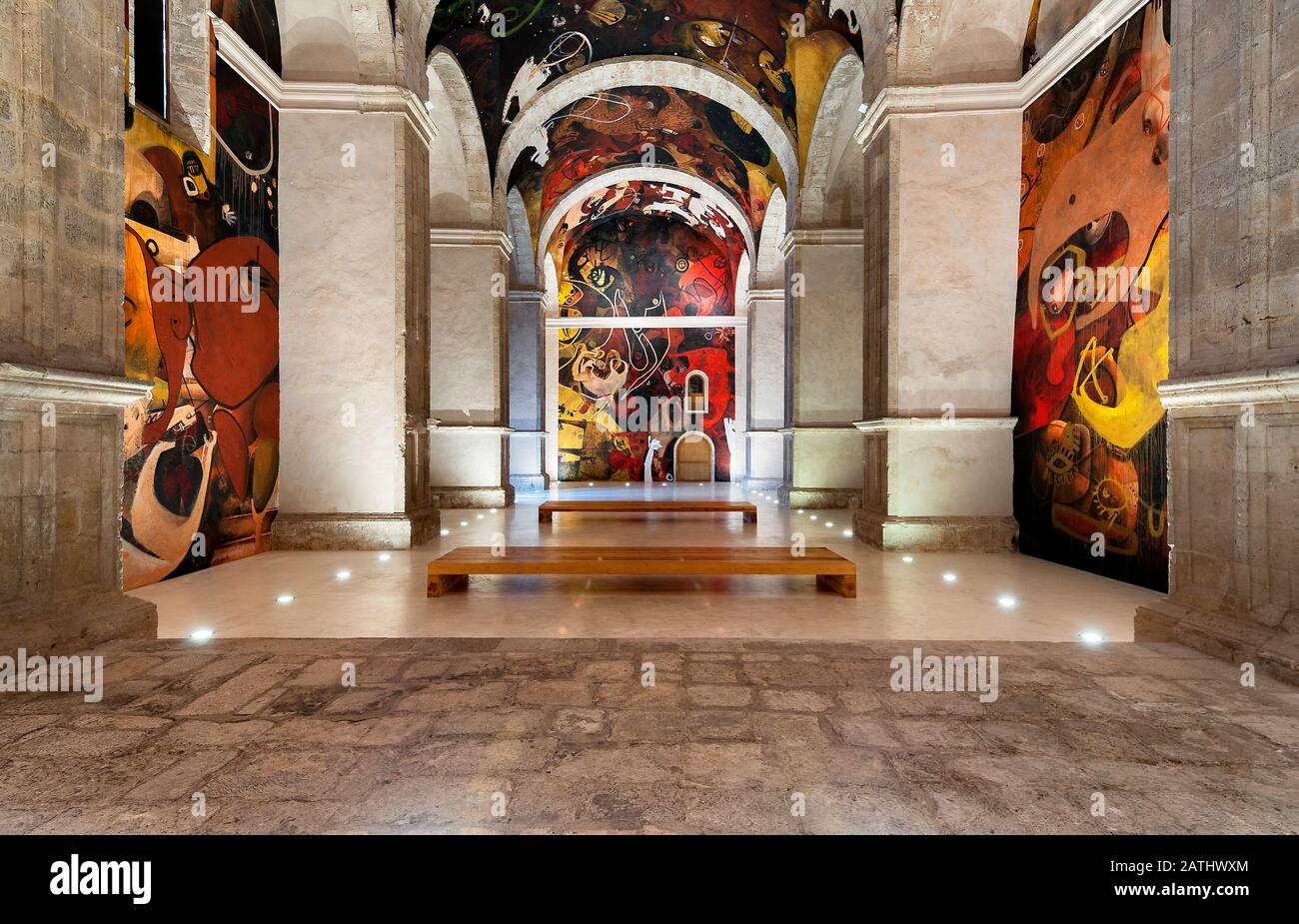 Pinturas Murales de Jesús Mateo (Alarcón, Cuenca Stock Photo - Alamy